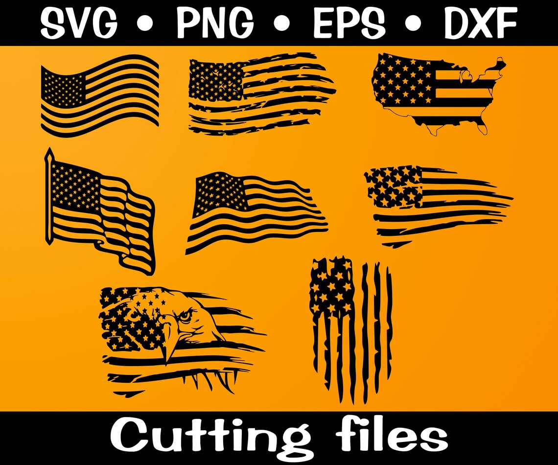 Flag SVG/ USA Flag SVG Bundle/ Us Flag Svg/ American Flag Svg/ Usa Flag ...