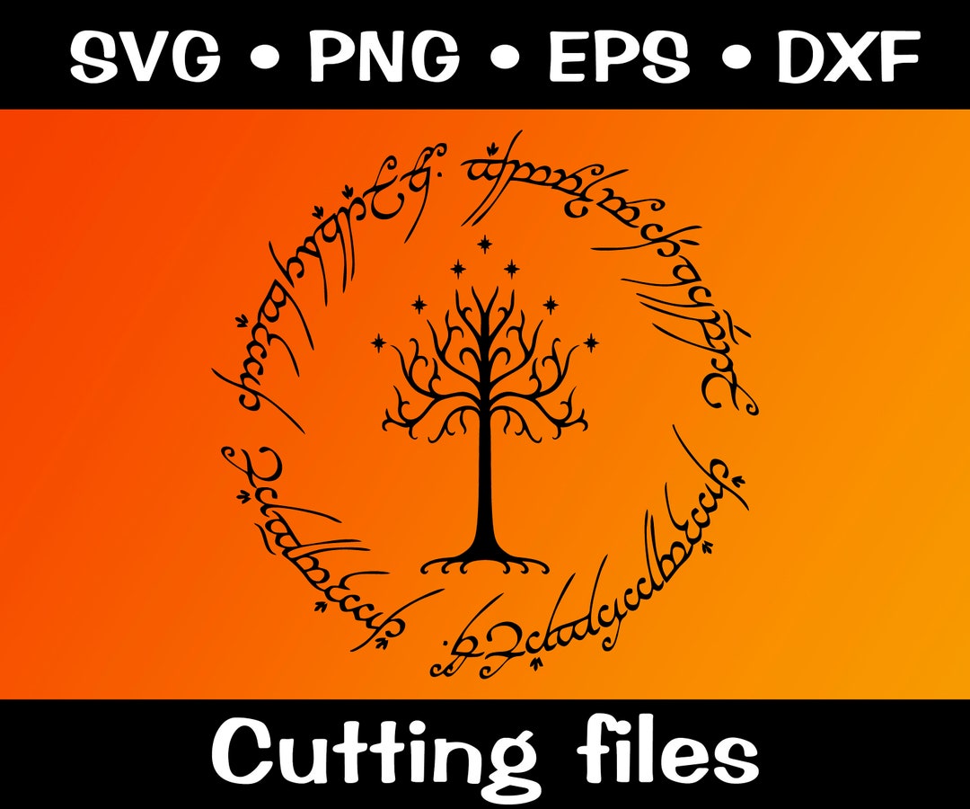 One Ring With Tree of Gondor Vector/ One Ring Clip Art/ LOTR Frodo ...