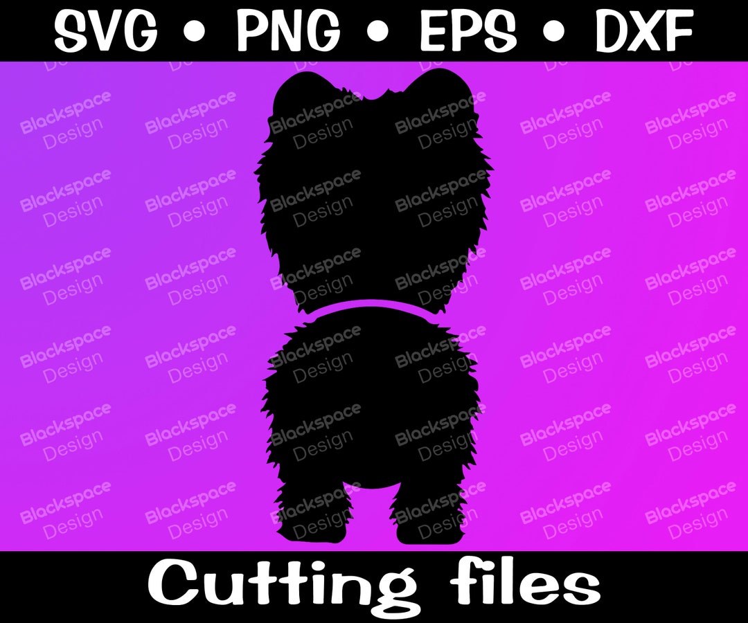 Pomeranian Dog Svg/ Dog Butt Leash Holder SVG/ Dog Shape Vector Design ...