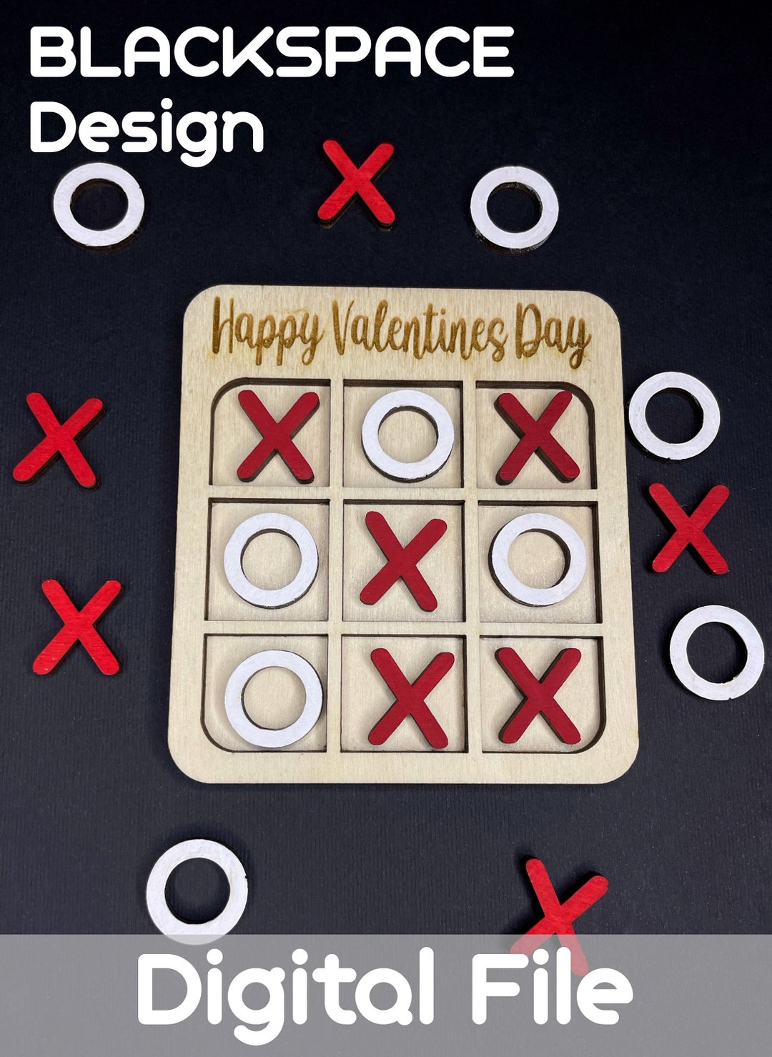 Valentine's Day Tic Tac Toe Board SVG/ Valentine Day Svg/ Valentine ...