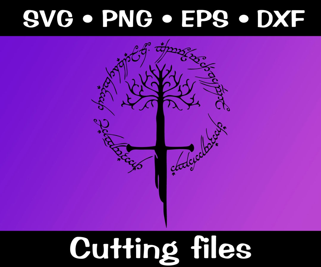 One Ring With Tree of Gondor Vector/ One Ring Clip Art/ LOTR Frodo ...