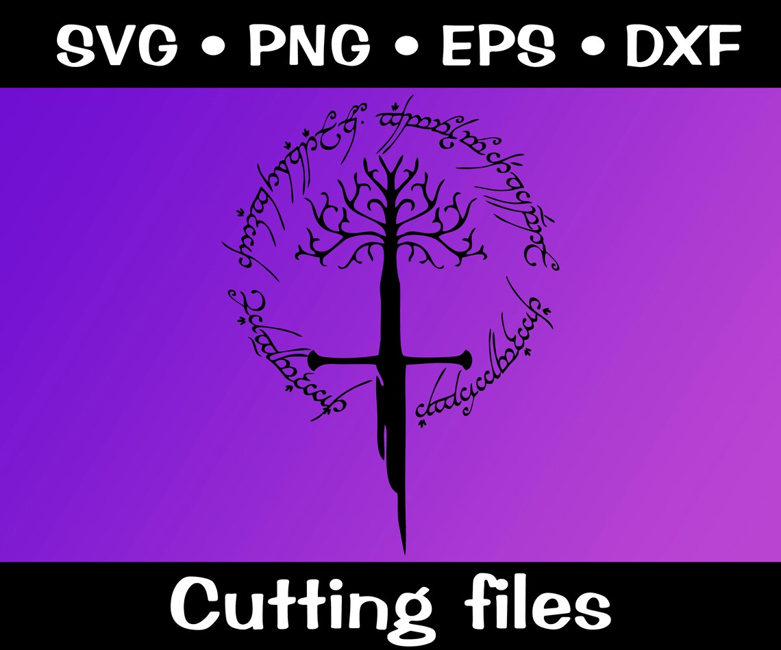 One Ring With Tree of Gondor Vector/ One Ring Clip Art/ LOTR Frodo ...