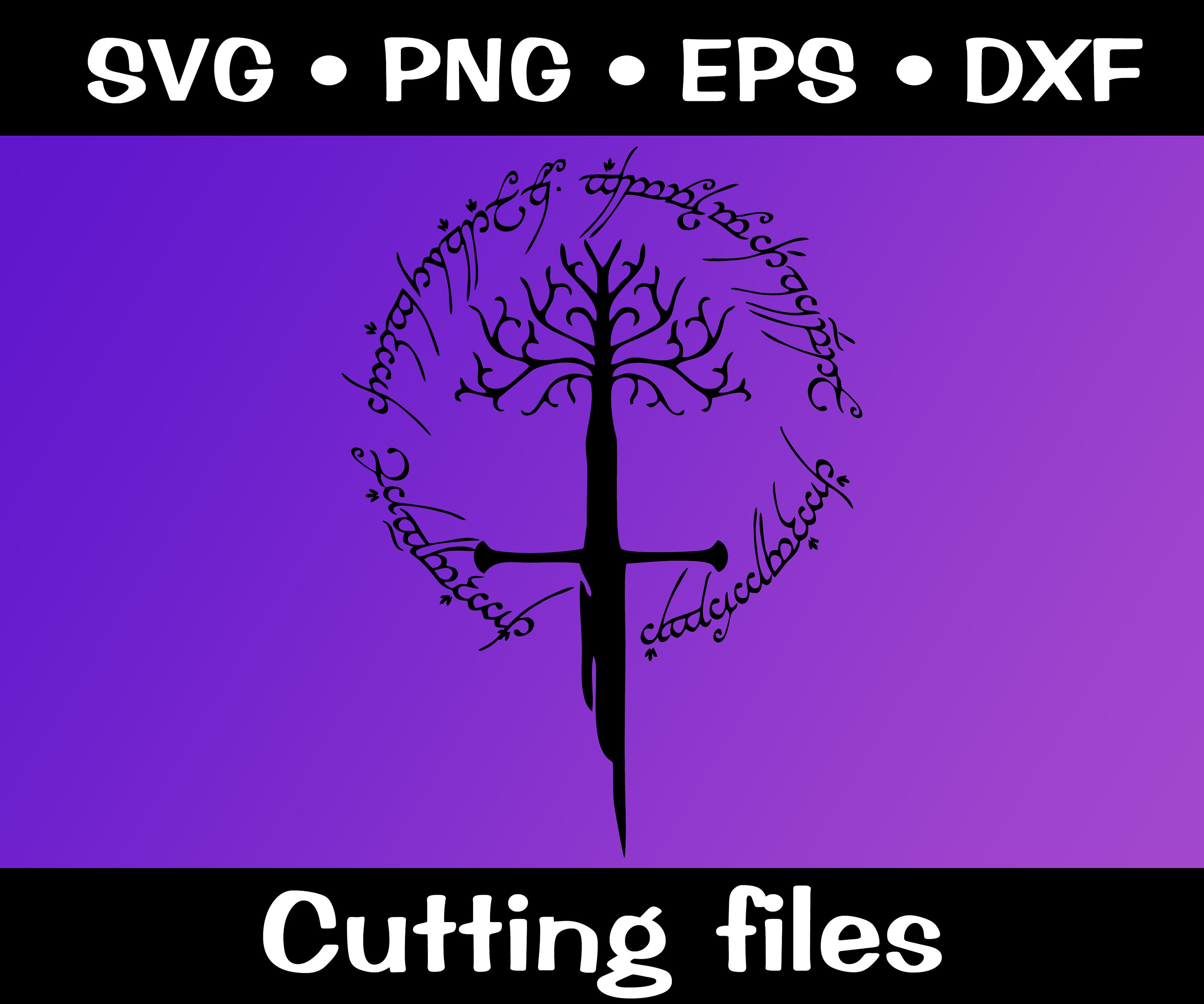 One Ring With Tree of Gondor Vector/ One Ring Clip Art/ LOTR Frodo ...