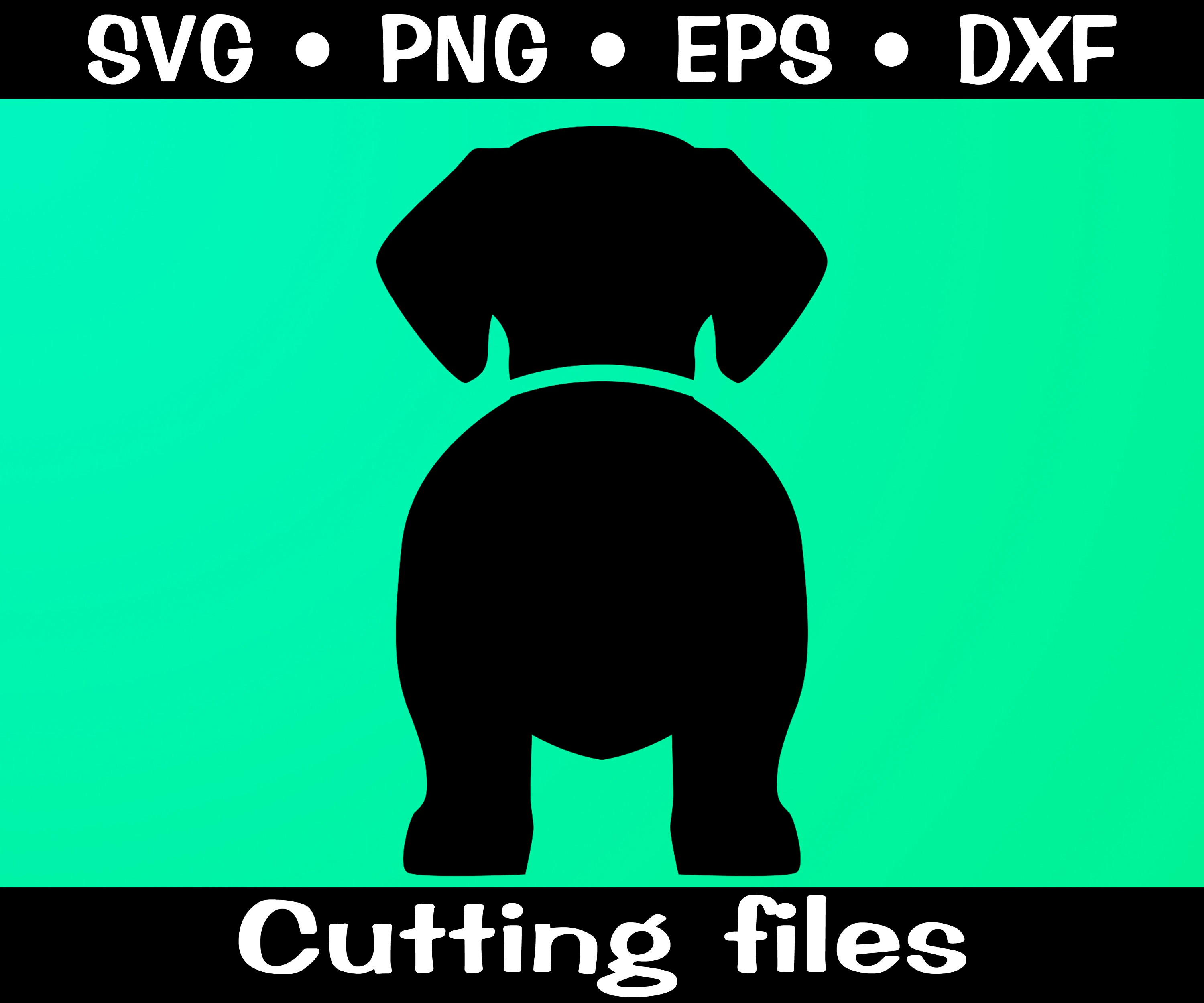 Puppy Dog Svg/ Dog Butt Leash Holder SVG/ Dog Shape Vector Design ...