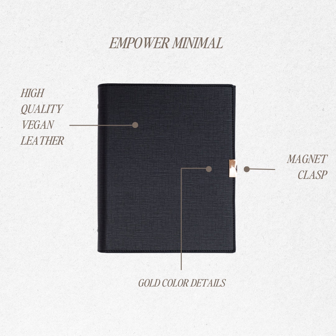 Black Bullet Journal, Ladies and Mens Journal, Mens Weekly Organizer ...
