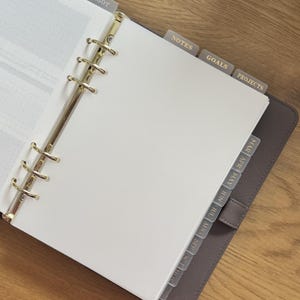 Notes Dividers for Ring Binder Planner – Tabbed Planner Inserts ...