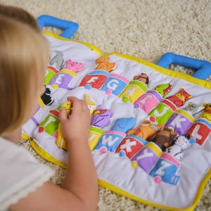 Personalized My ABC Animal Train Travel Bag, Activity Busy Book for ...