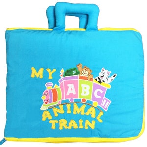 Personalized My ABC Animal Train Travel Bag, Activity Busy Book for ...