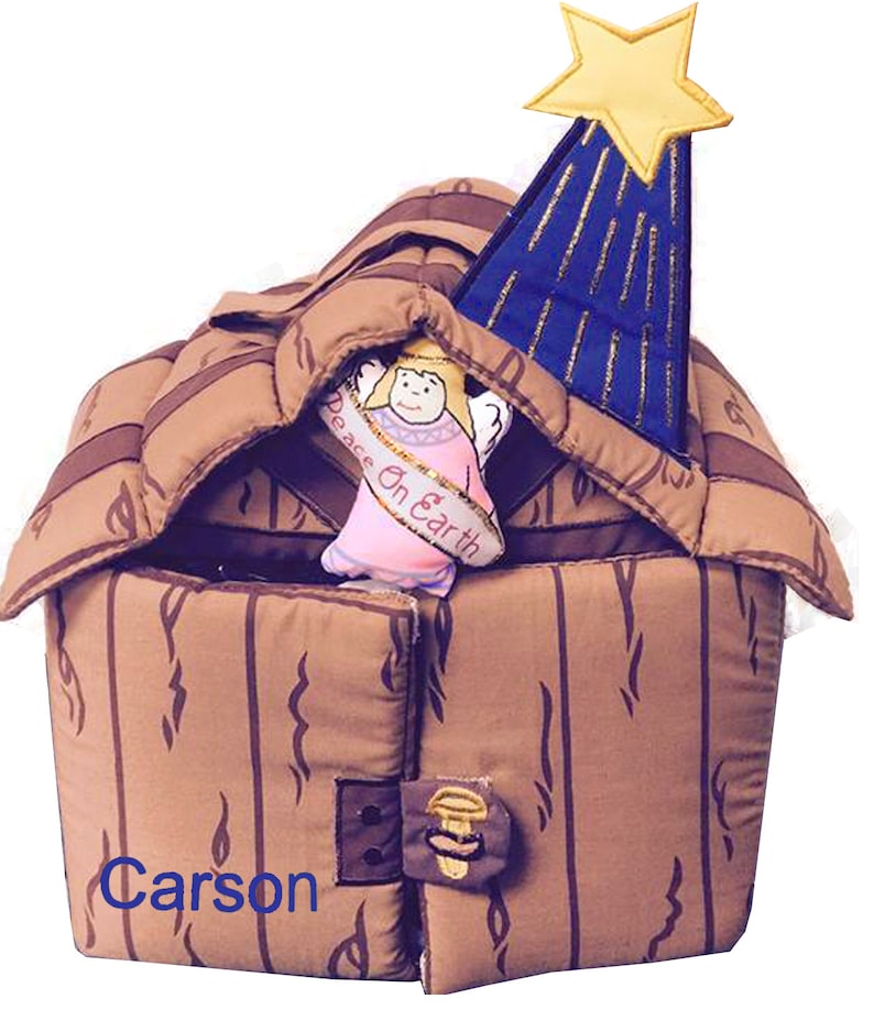 Christmas Nativity Manger Holiday Creche Jesus Soft Fabric Play Set ...