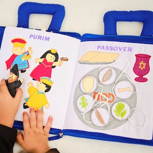 Personalized Jewish Holiday Book Cloth Interactive Kids Toddler Quiet ...