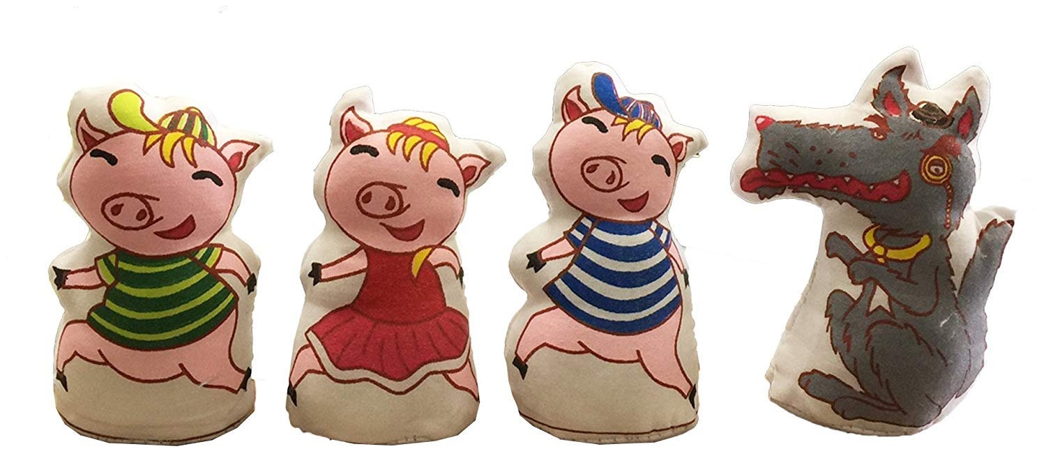 Three Little Pigs Fabric Soft Play Set for Toddlers Cloth Activity ...