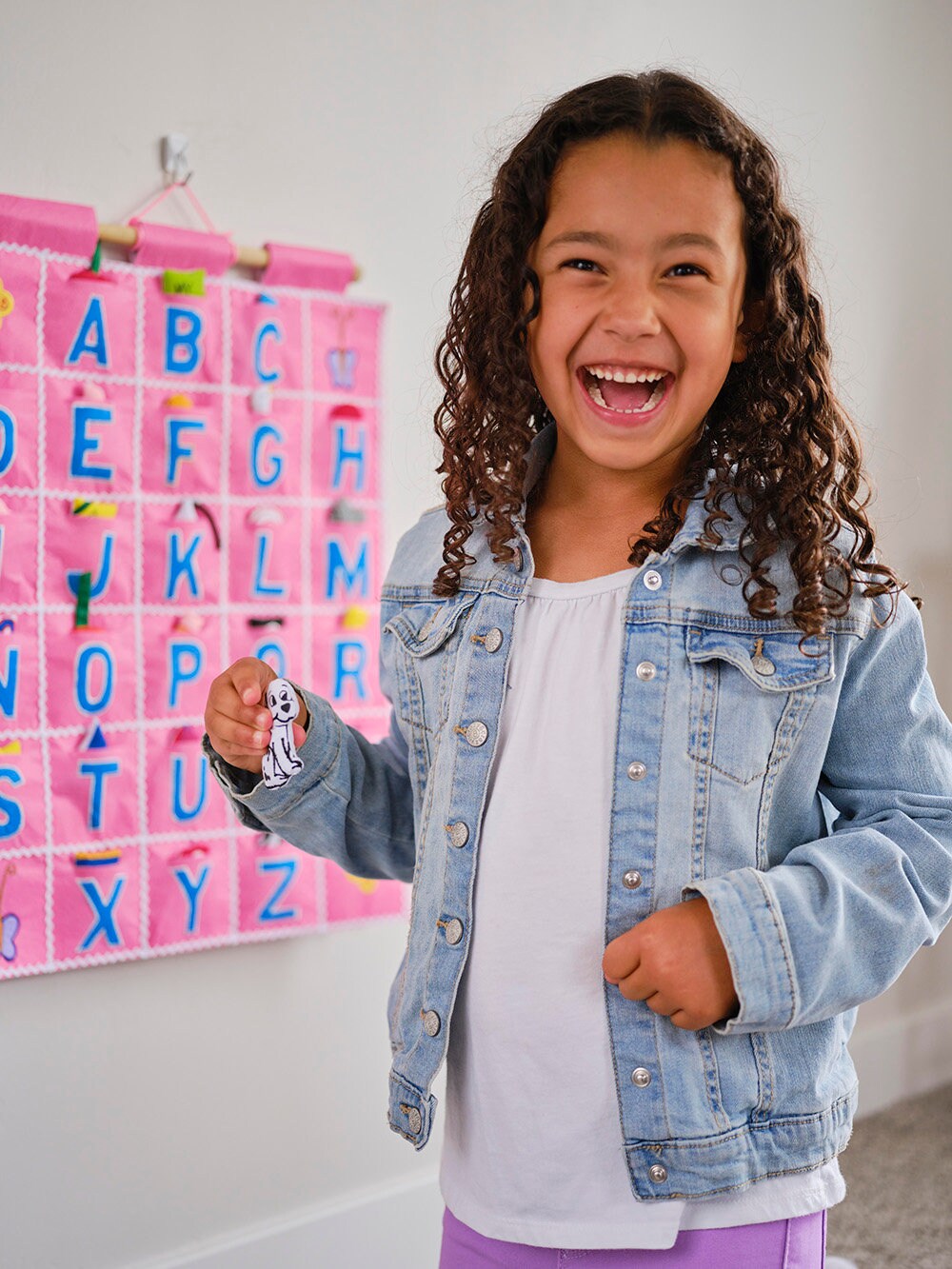 ABC Alphabet Wall Hanging (PINK) Educational Chart Toddler Preschoolers ...