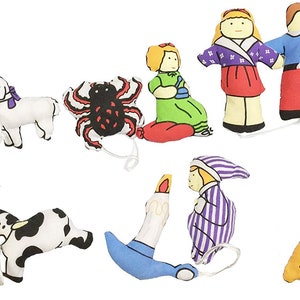 Mother Goose Nursery Rhyme Doll Fabric Soft Toy Set for | Etsy