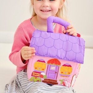 Personalized Fabric Bunny House, Soft Play Set for Toddlers and ...