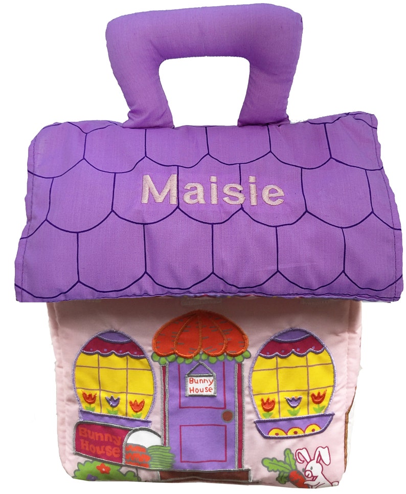 Personalized Fabric Bunny House, Soft Play Set for Toddlers and ...