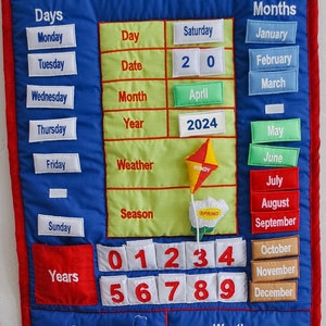 All About Today Kids Cloth Calendar by Pockets of Learning ...