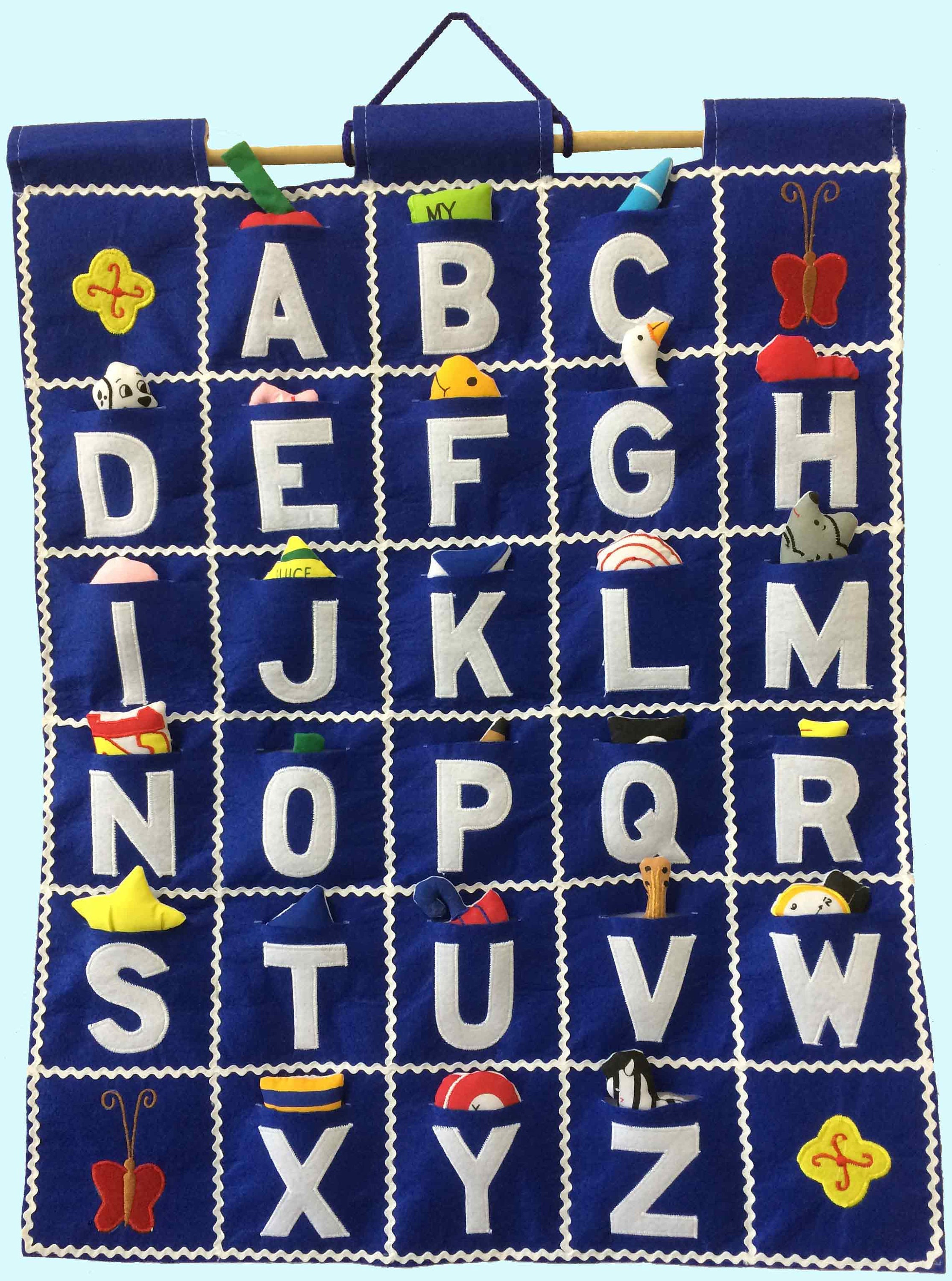 ABC Alphabet Wall Hanging BLUE Educational Chart Toddler - Etsy