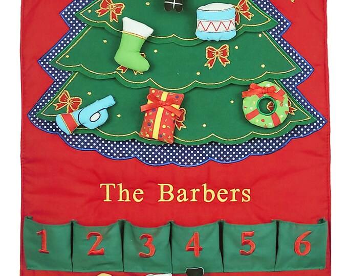 Christmas Tree Advent Calendar With 25 Ornaments Quilted Christmas Tree ...