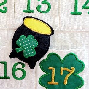 St. Patrick's Day Countdown Calendar Canvas Interactive Wall Hanging ...