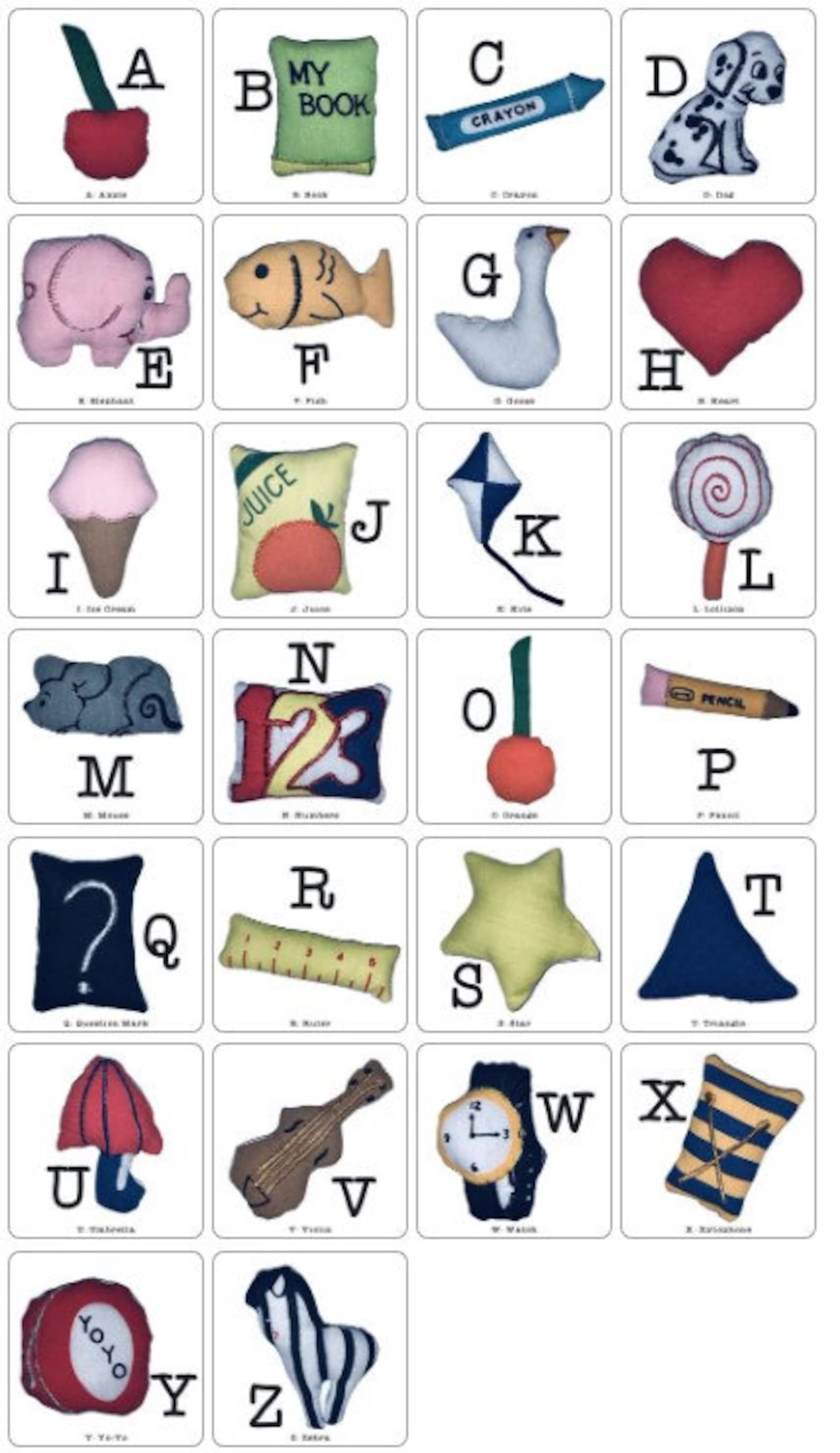 ABC Alphabet Wall Hanging PINK Educational Chart Toddler - Etsy