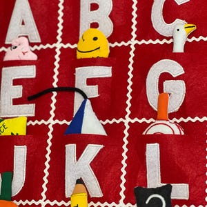 ABC Alphabet Wall Hanging (red) Educational Chart Toddler Preschoolers ...
