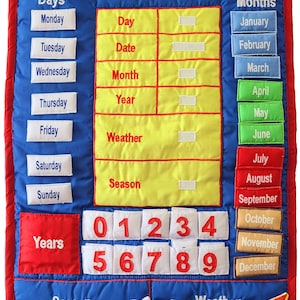 All About Today Kids Cloth Calendar by Pockets of Learning ...