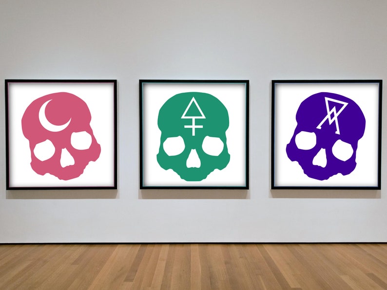 13 Alchemy Skull Silhouette Bundle, Skull Svg, Skull Head Clip Art ...