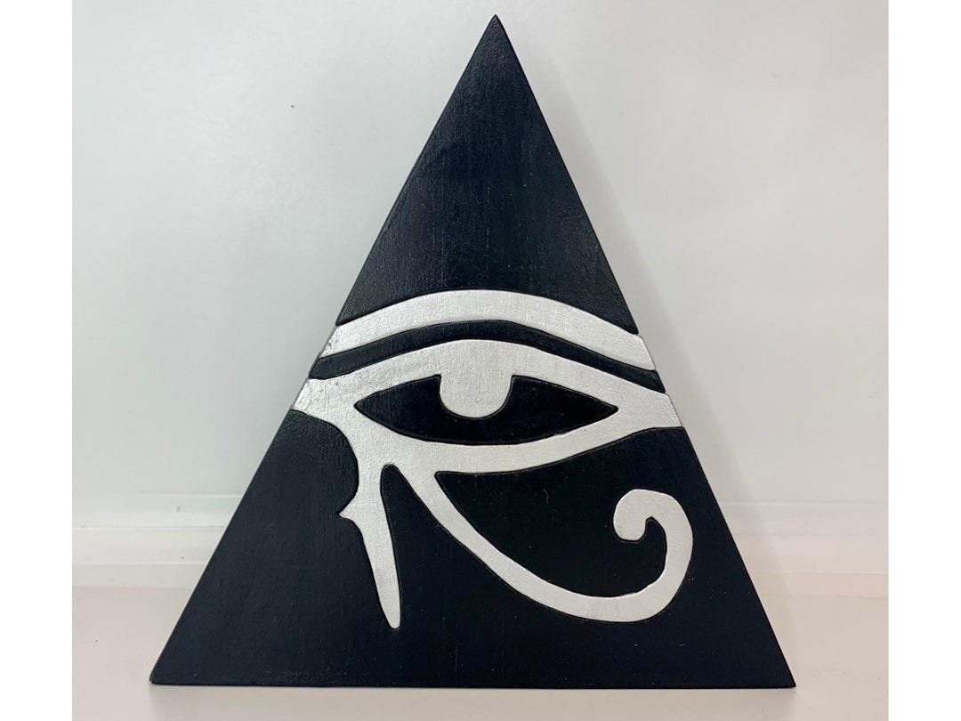 Eye of Horus Wood Symbol, Sacred Ornament, Ancient Wooden Sign, Hand ...