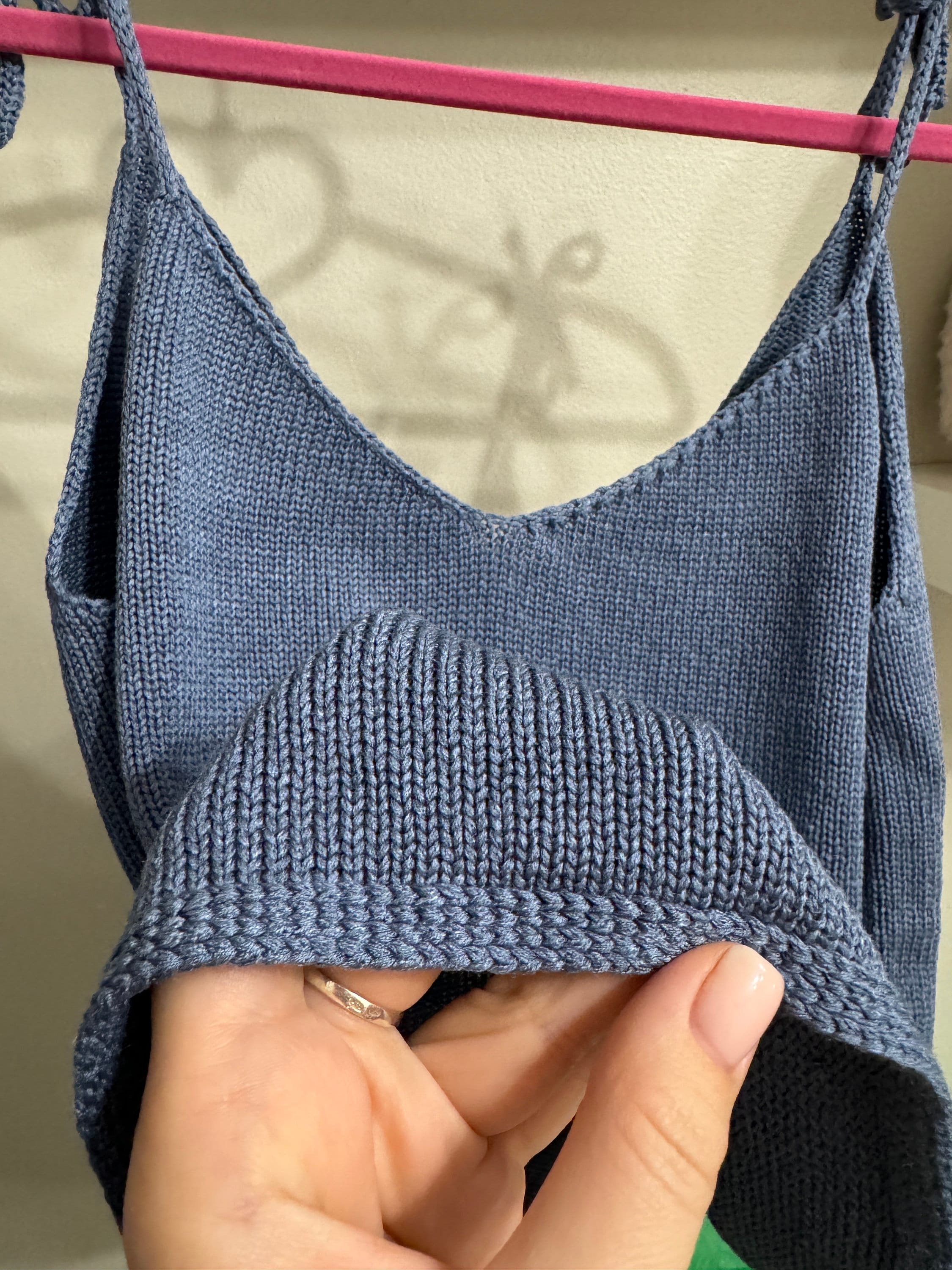 Silk Knit Crop Top Blue Classic Silk Tank Top Silk Knit Blouse Silk ...