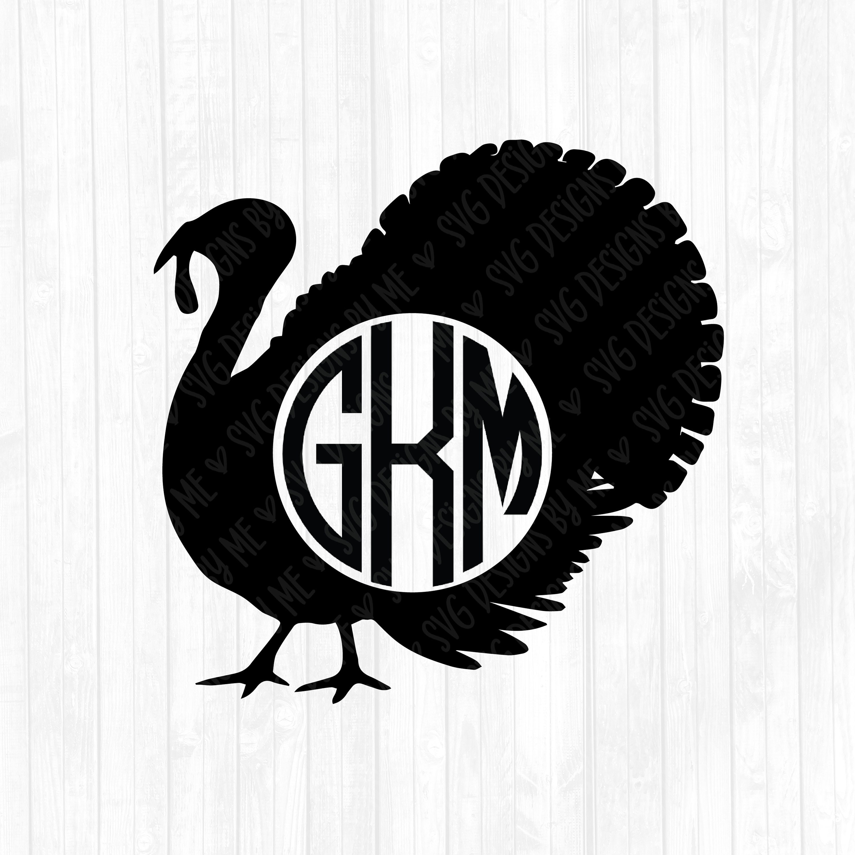 Turkey Monogram SVG File Monogram Frame Digital Download | Etsy
