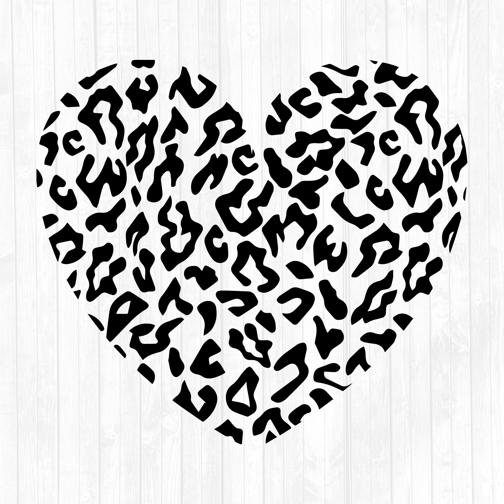 Leopard Heart SVG Leopard Print SVG Design Leopard Pattern | Etsy