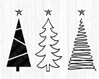 Christmas Tree Trio Svg - Etsy
