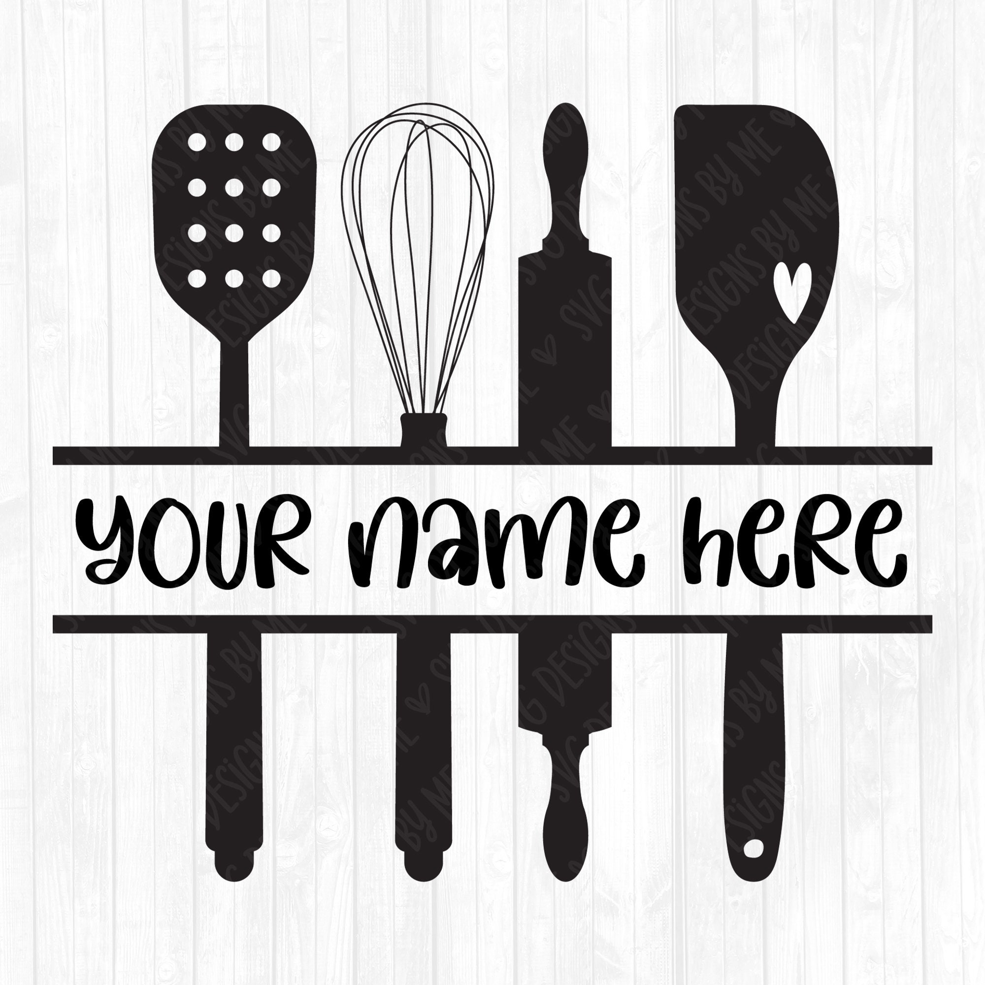 Kitchen Split Frame SVG Kitchen Monogram SVG Kitchen SVG | Etsy