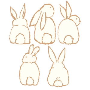 Bunny Removable Wall Decals, Nursery Decor, Peel and Stick - Etsy