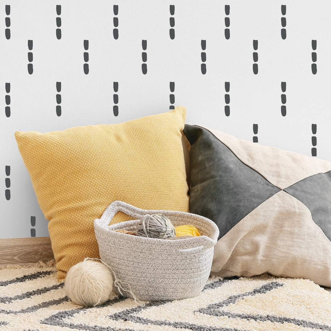 Wiggly Lines Wall Decals, Modern Bedroom Decor, Removable Wall Stickers ...