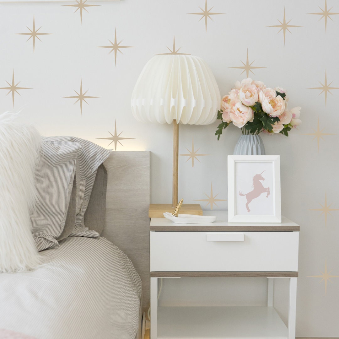 Northern Star Wall Decals, Star Fabric Decals, Boho Decals for Nursery ...