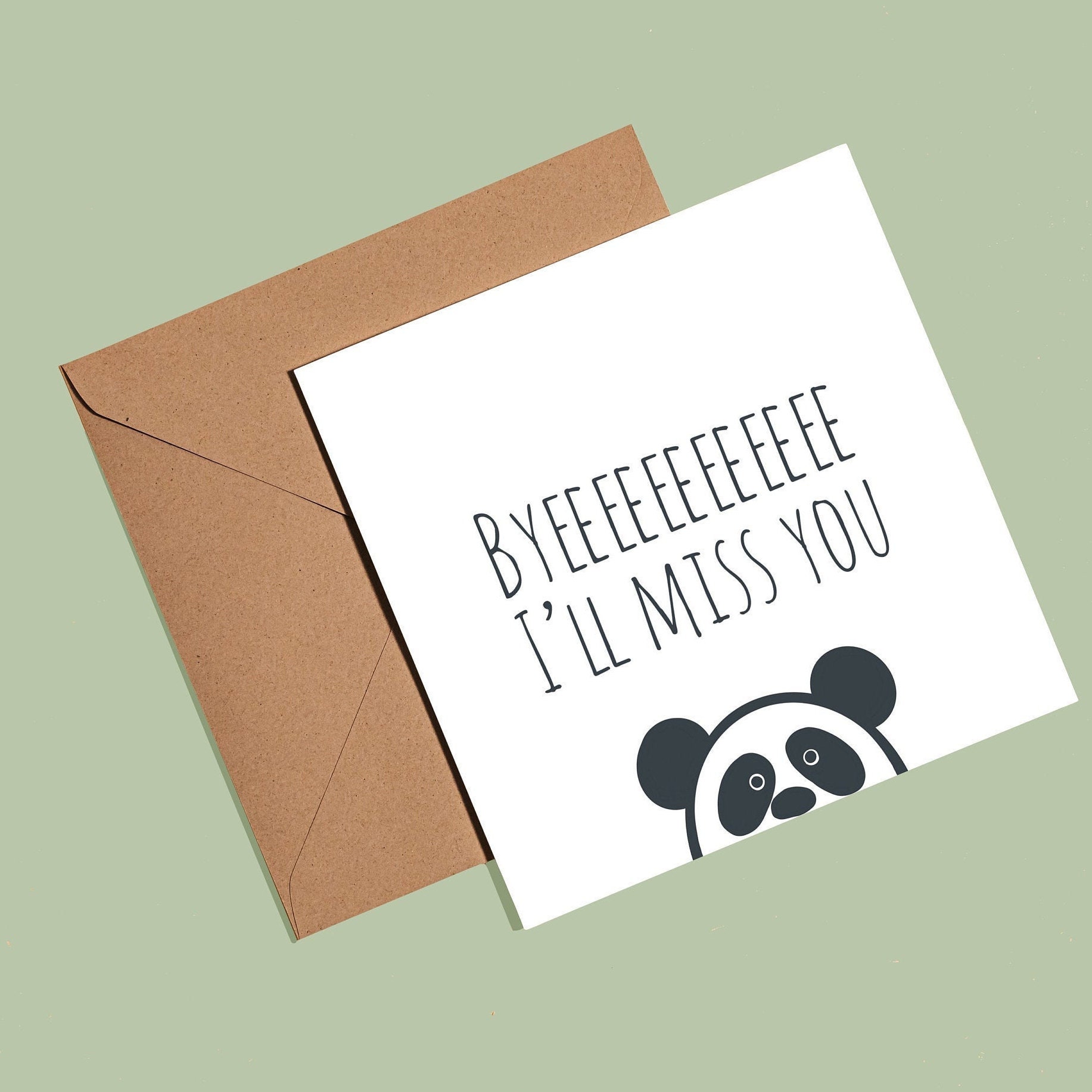 Bye Ill Miss You Leaving Card Goodbye Card New Job Etsy