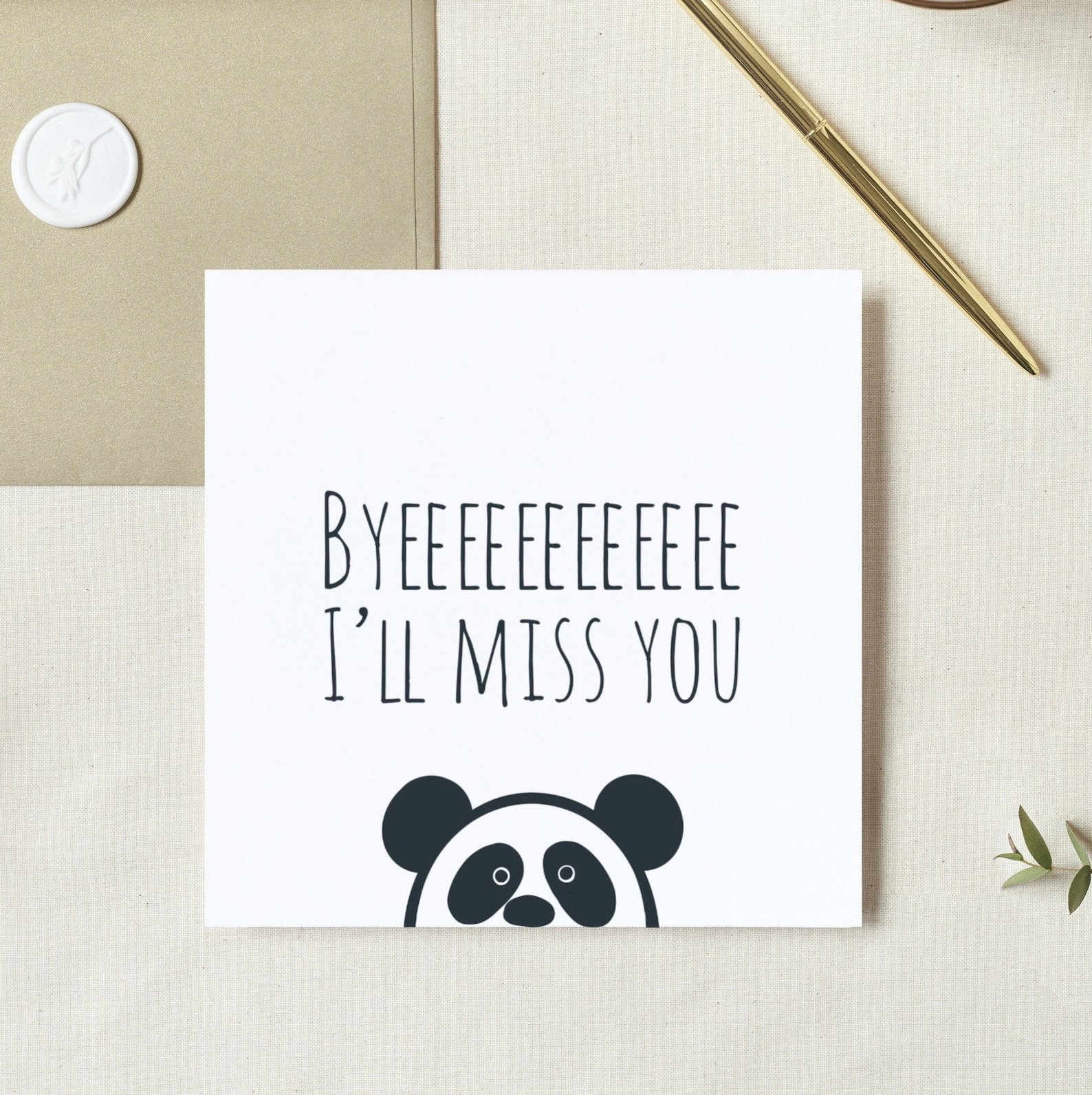 Bye I'll Miss You Leaving Card Goodbye Card New Job - Etsy