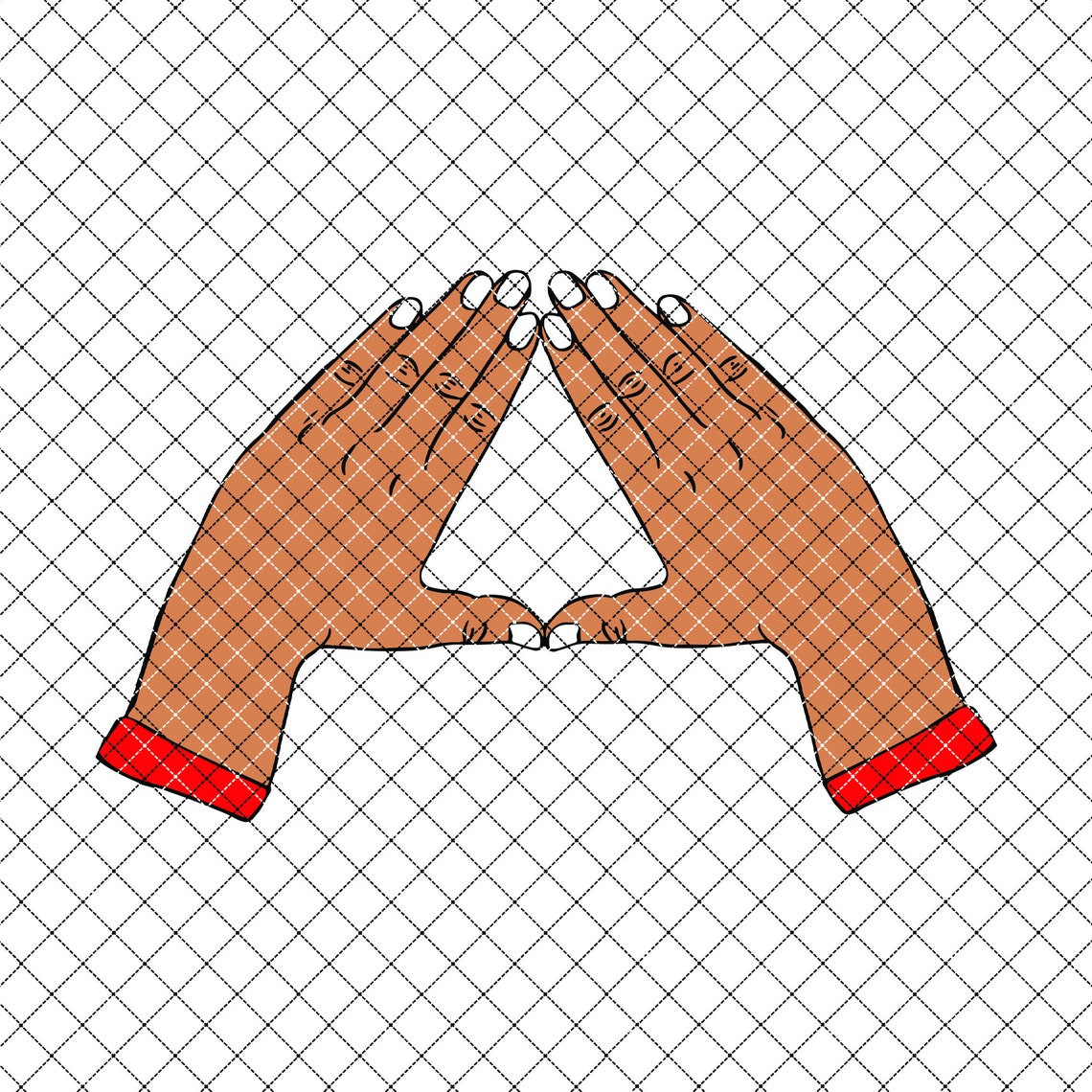 Delta sigma theta Hand Sign SVG Delta sigma theta Svg Hand | Etsy