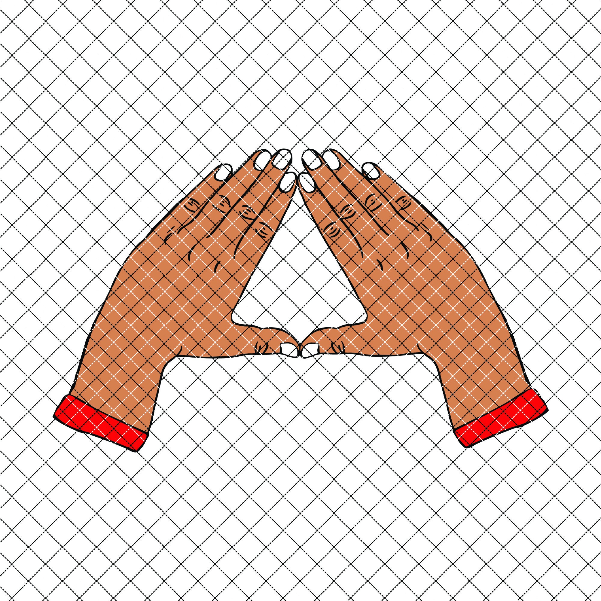 Delta sigma theta Hand Sign SVG Delta sigma theta Svg Hand | Etsy