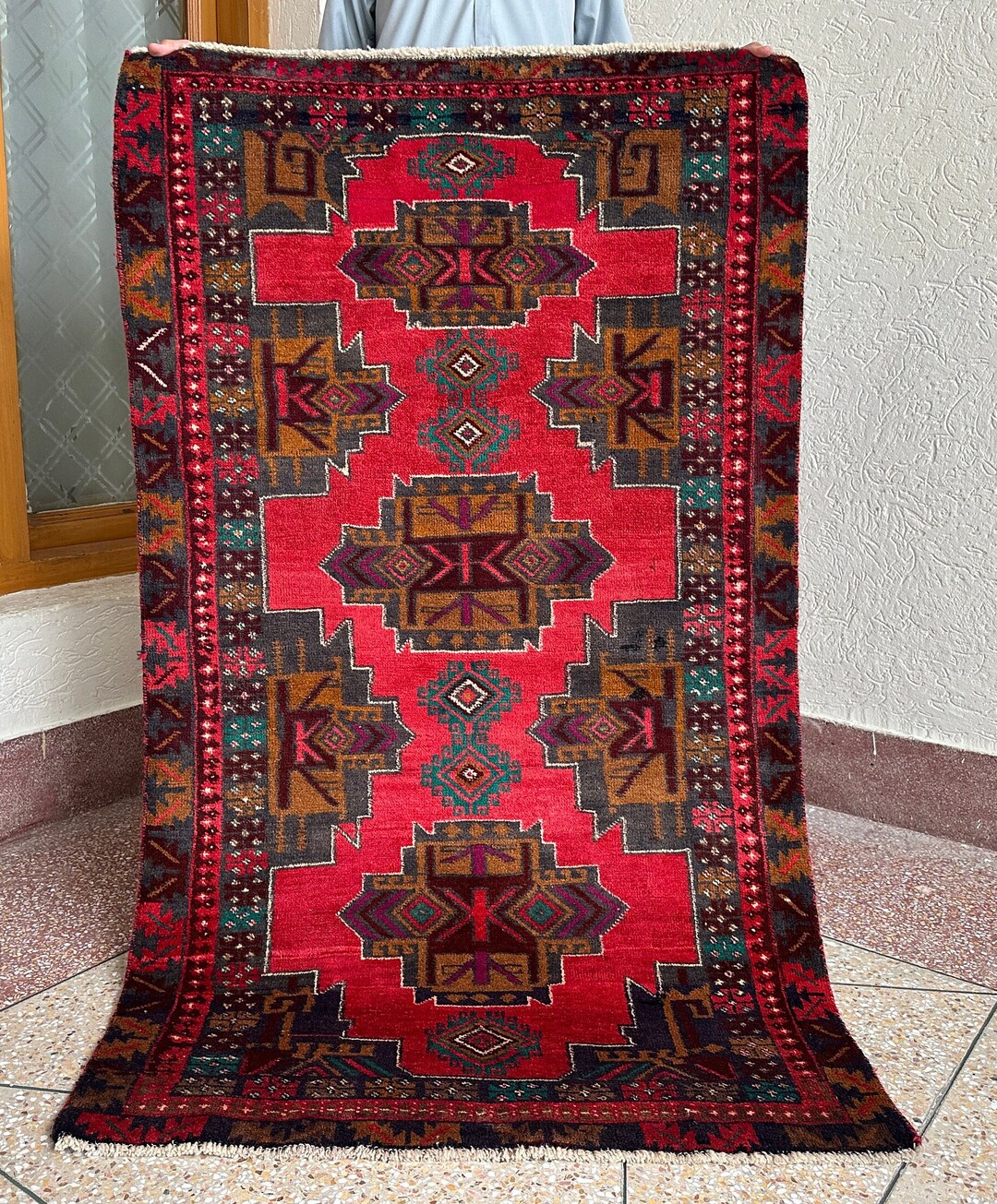 Traditional Afghan Rug, Afghan Rug, Handmade Afghan Rug, Decorative ...