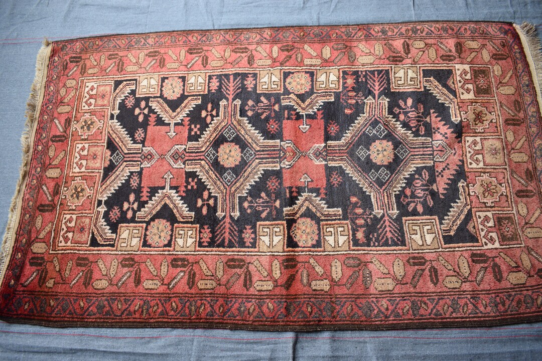 Antique Handmade Afghan Rug, High Quality 100% Wool Rug, Decorative ...