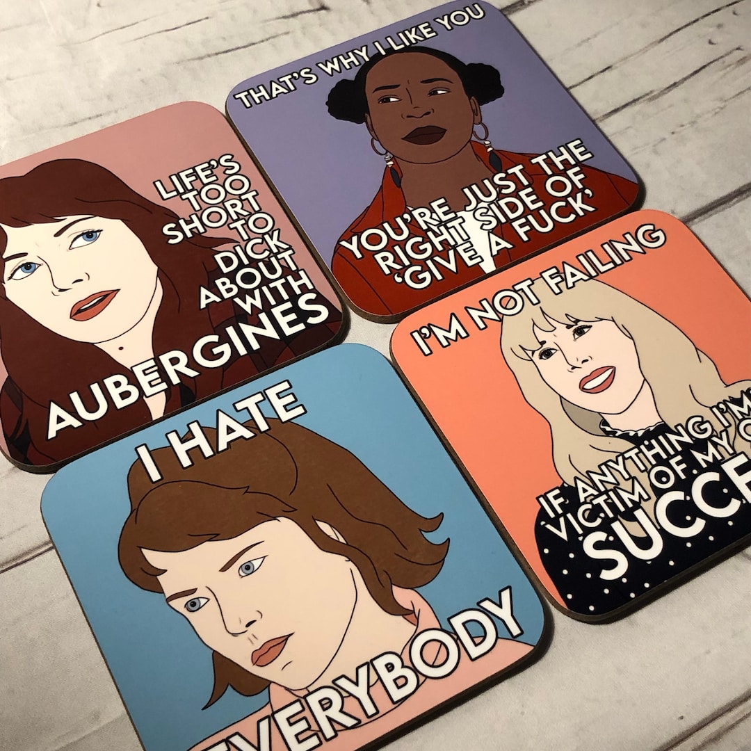 Motherland Amanda/julia/liz/meg Coasters 9x9cm - Etsy UK