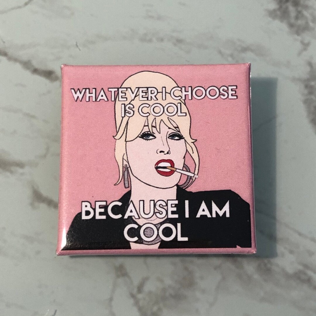 Ab Fab Patsy Stone Square Badge - Etsy