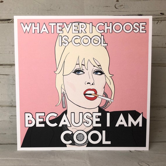 Ab Fab Patsy Stone Art Print/illustration - Etsy