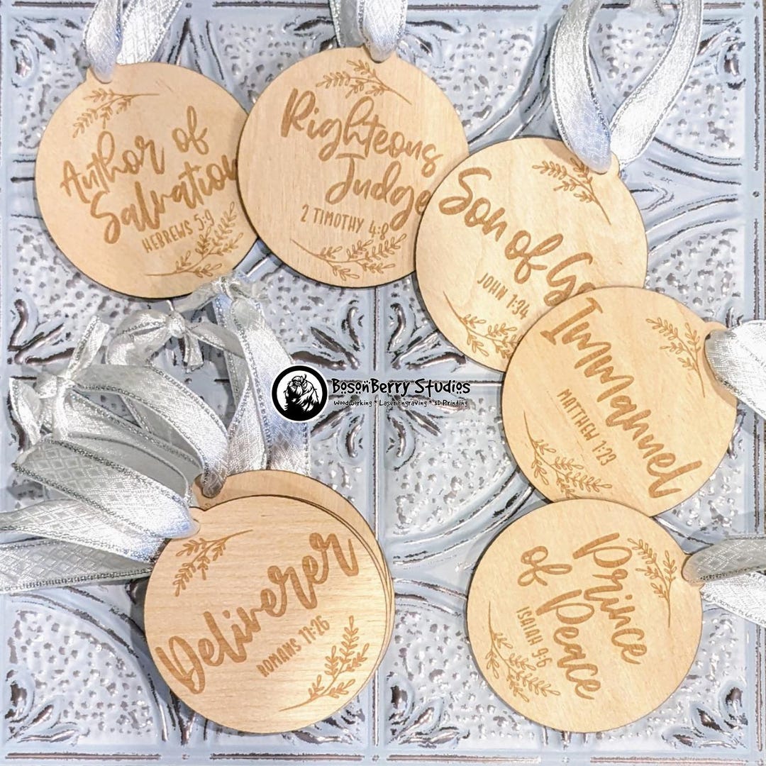 Names of Jesus Advent Christmas Ornaments set of 25 Décor Holiday Gift ...