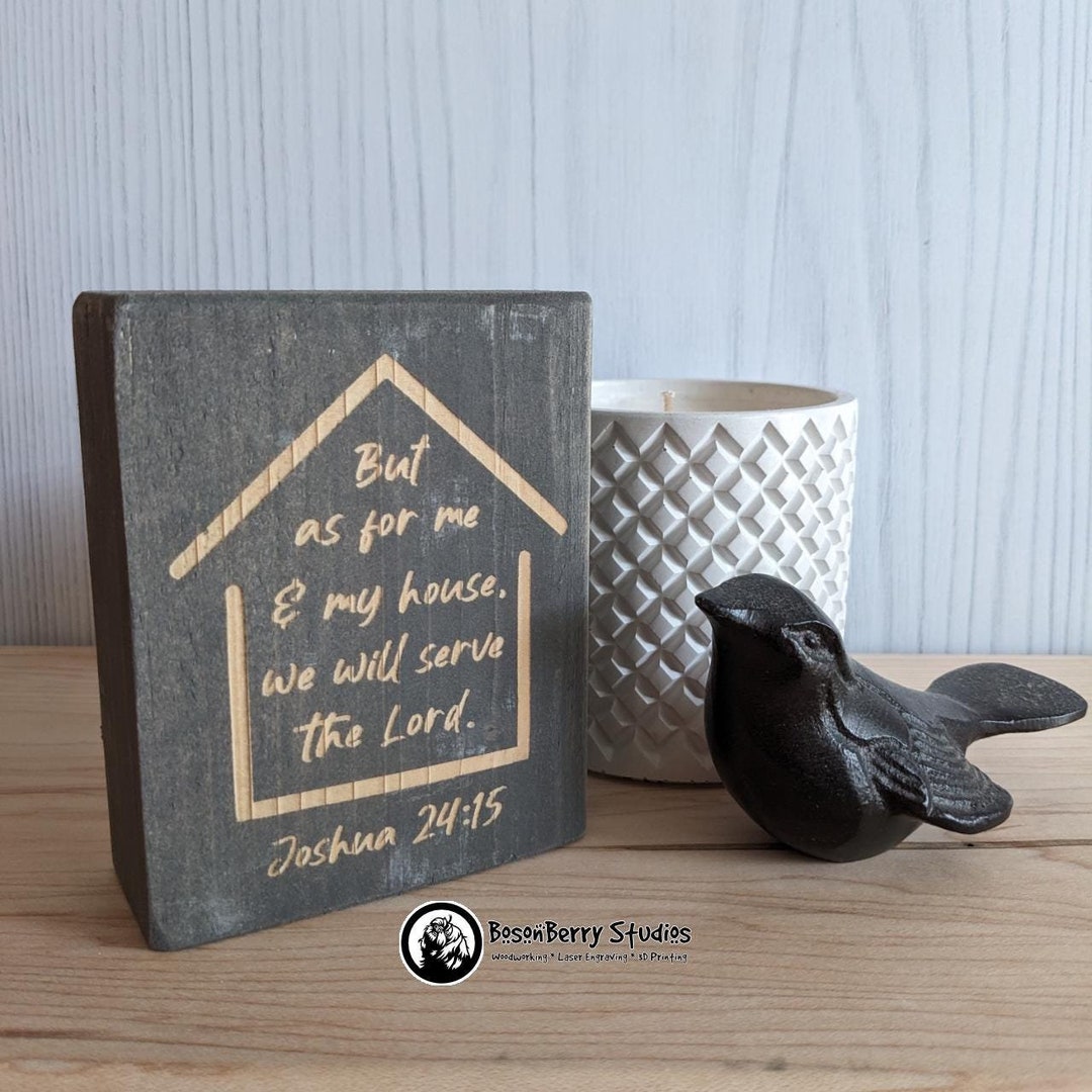 Bible Blocks-decorative Wooden Shelf Signs-short | Bible Verses ...