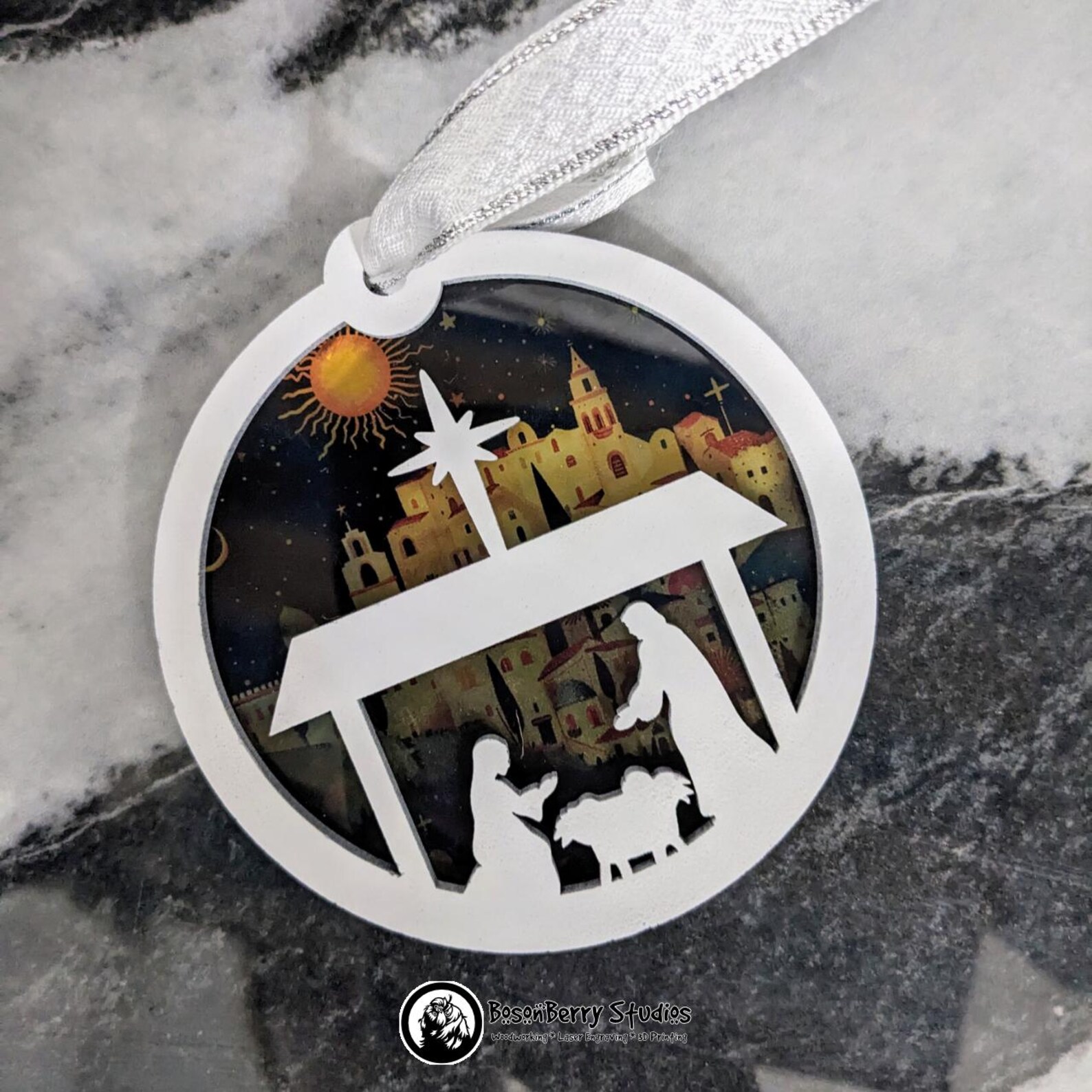 Bethlehem Nativity Christmas Ornament | Décor Holiday Gift | Suncatcher ...