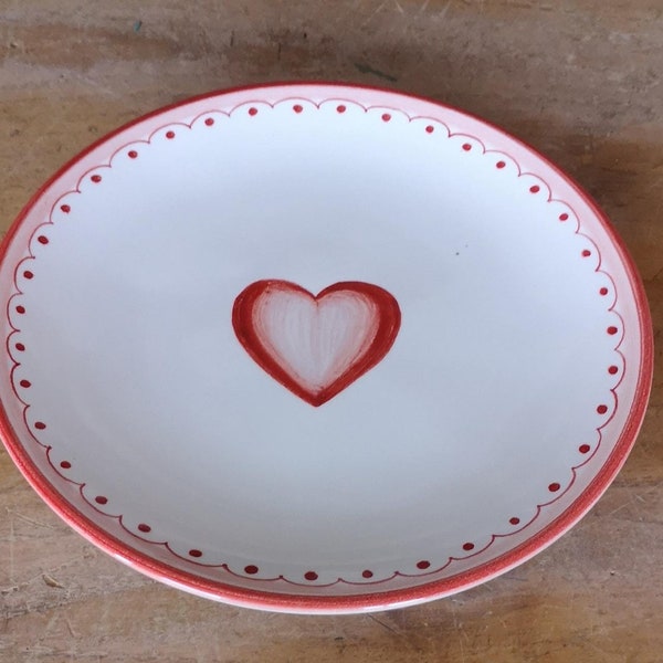Heart Ceramic Plates - Etsy