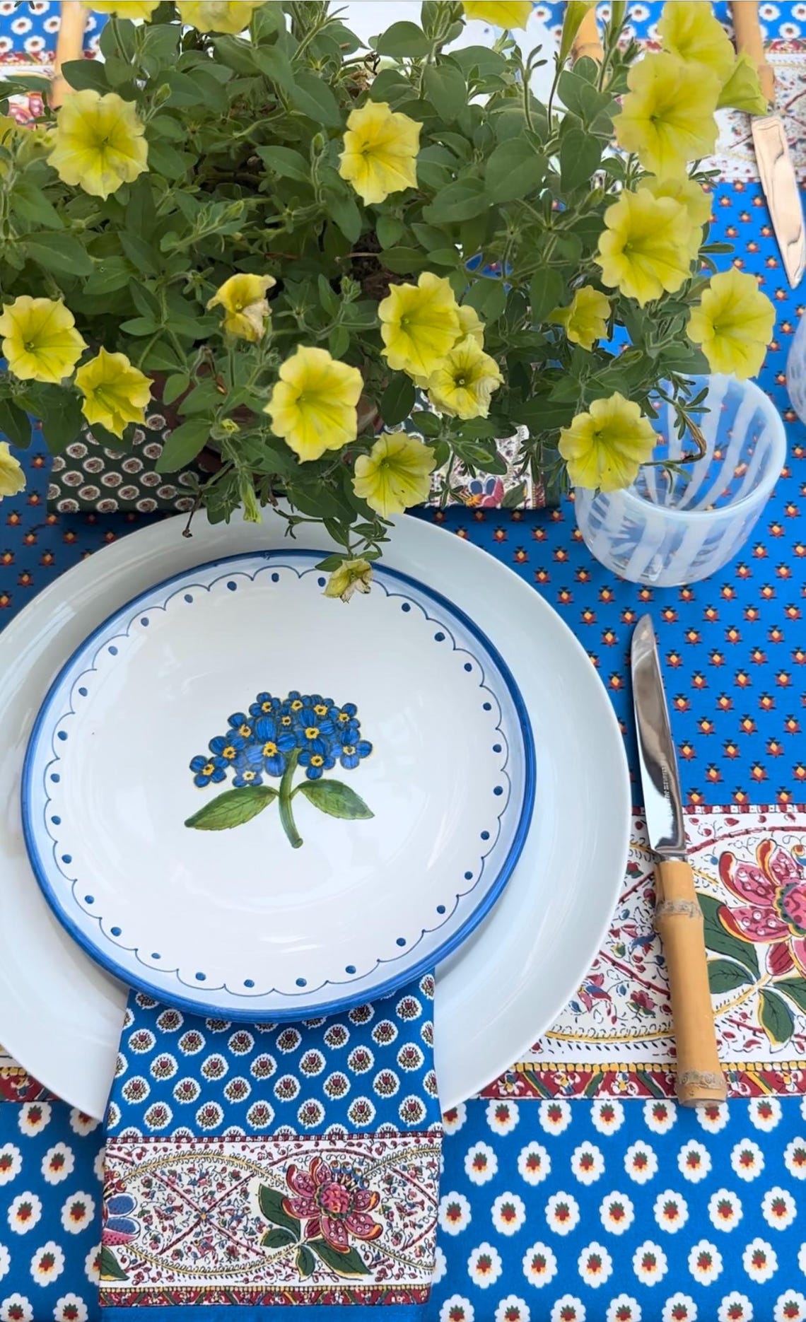 Hand-painted 'blue Hydrangea' Plate - Etsy